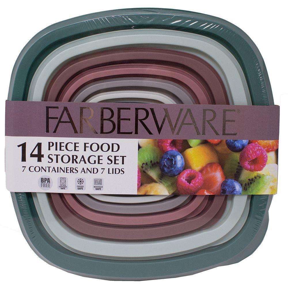 Farberware® 14-Piece Square Container Set with Lids
