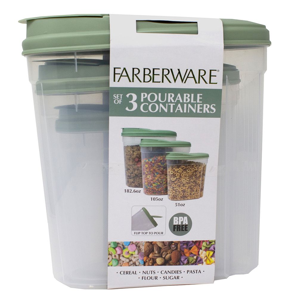 Farberware® Set of 3 Nesting Containers with Pour Lids