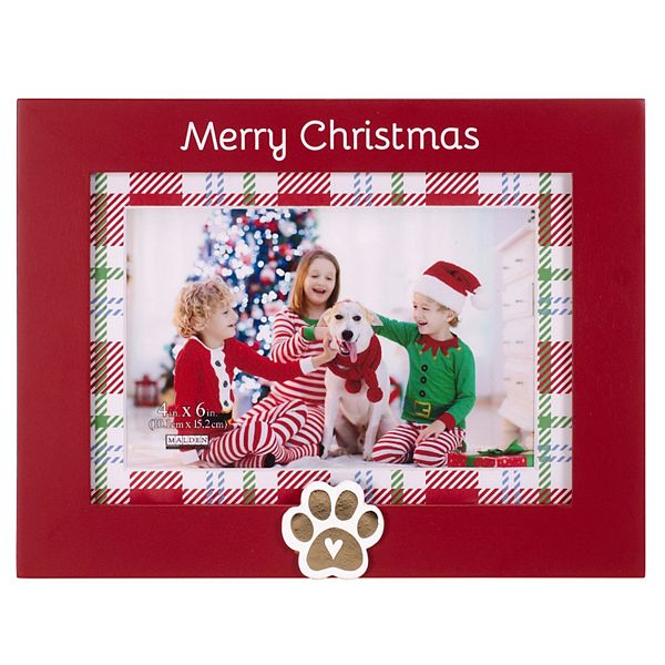 Malden Merry Christmas Matted Paws Expression Picture Frame