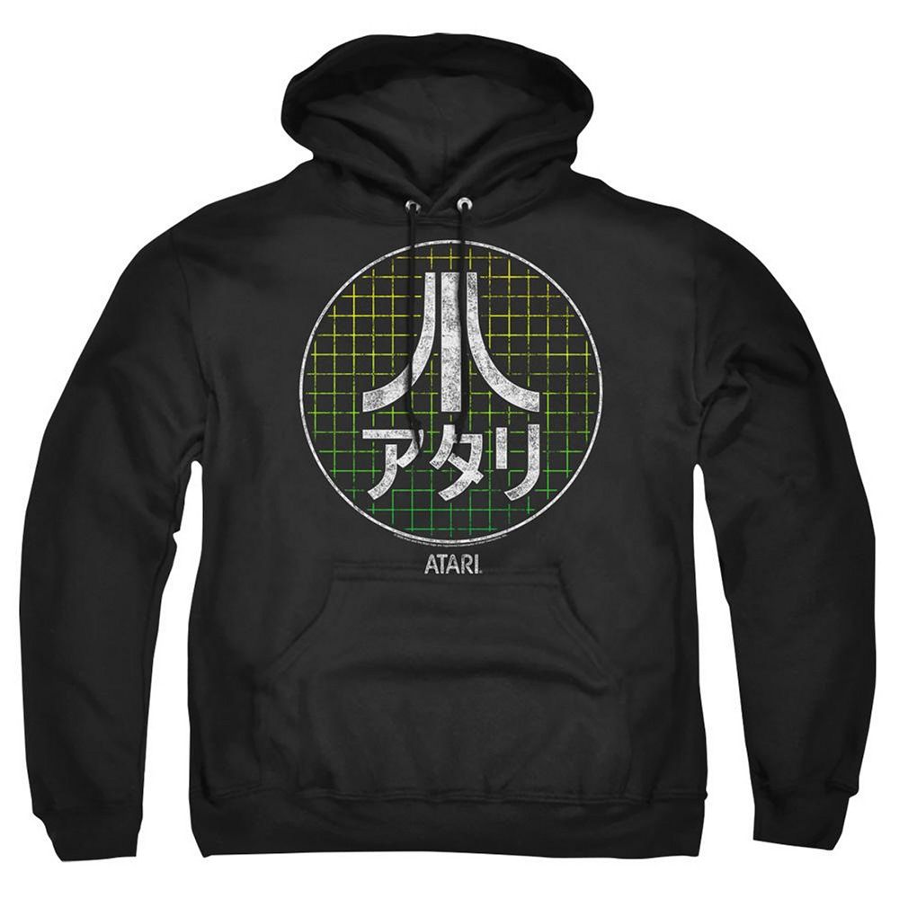 Atari Japanese Grid Adult Pull Over Hoodie