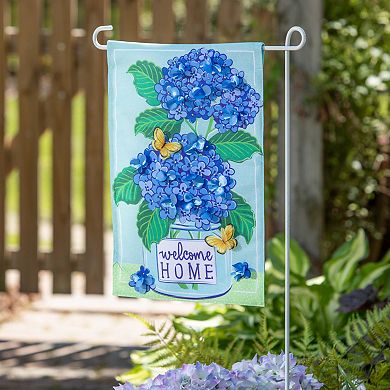 Evergreen Enterprises Welcome Home Hydrangeas Garden Flag