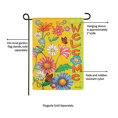 Evergreen Enterprises Welcome Spring Garden Flag