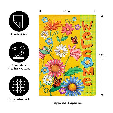 Evergreen Enterprises Welcome Spring Garden Flag