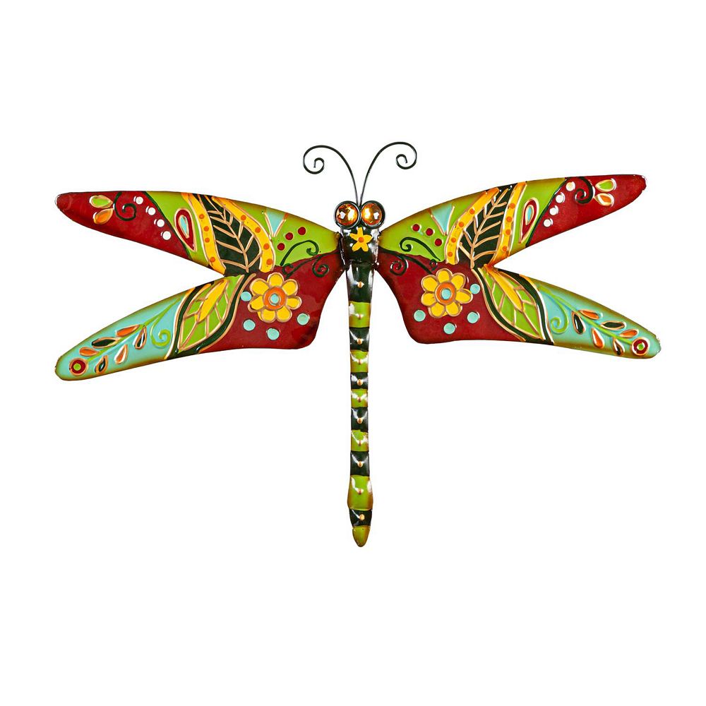 Evergreen Enterprises Boho Dragonfly With Antenna Indoor / Outdoor Wall ...