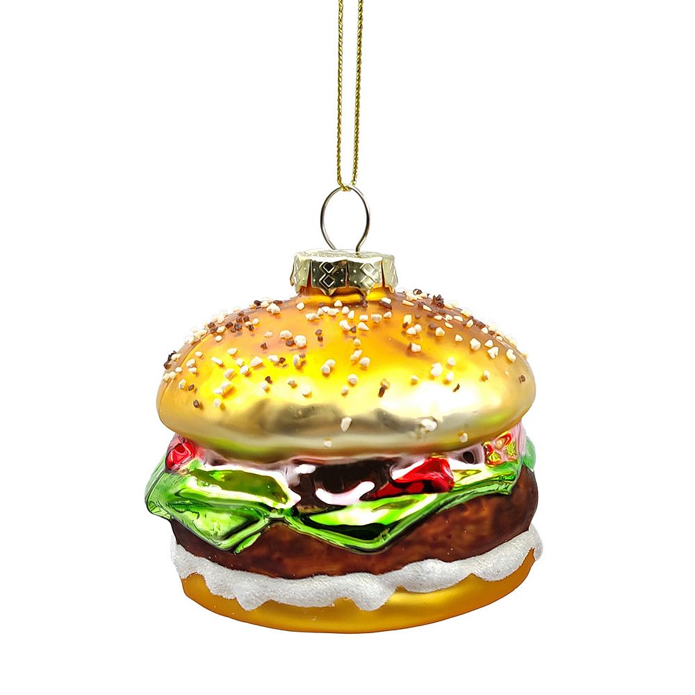 St. Nicholas Square® Glass Burger Ornament