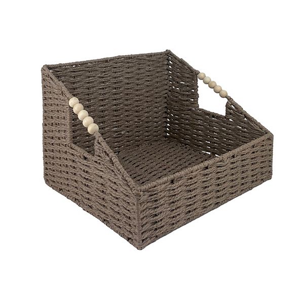 Belle Maison Angled Paper Weave Storage Bin