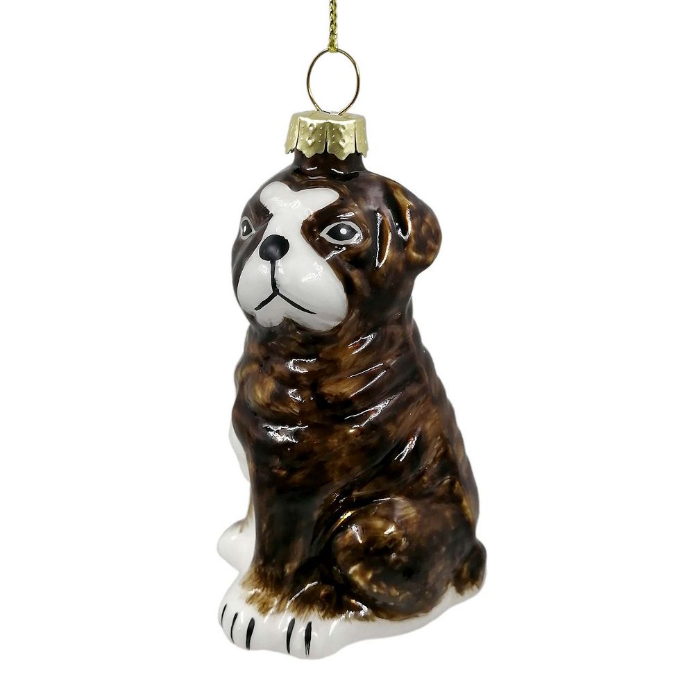 St. Nicholas Square® Glass Brindle Boxer Ornament