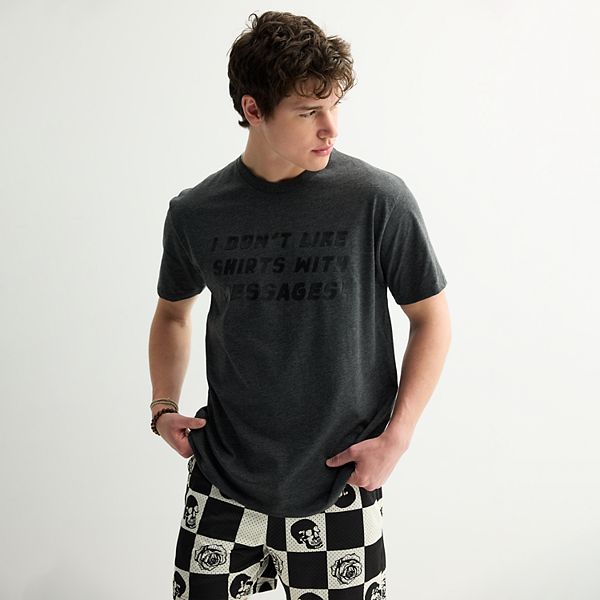 Men's "I Don't Like Shirts With Messages" Graphic Tee