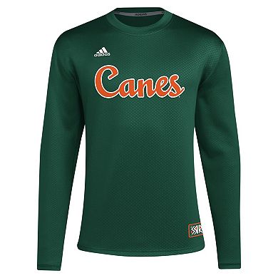 Men's adidas Green Miami Hurricanes Reverse Retro Baseball Script ...