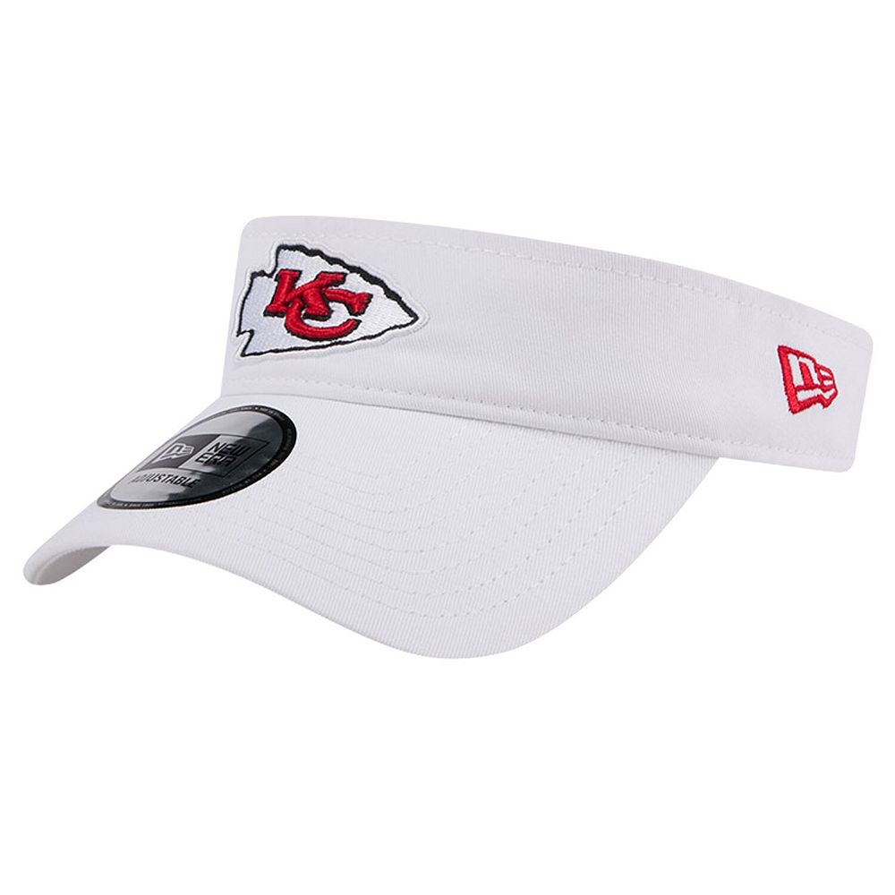 Men's New Era White Kansas City Chiefs Main Adjustable Visor
