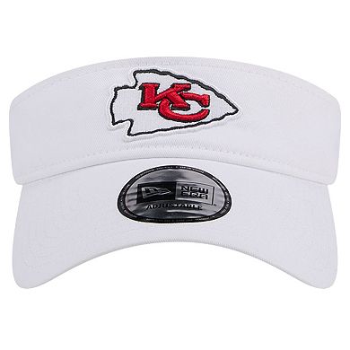 Men's New Era White Kansas City Chiefs Main Adjustable Visor