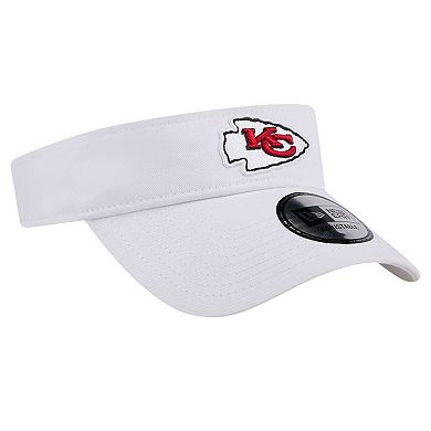 Men's New Era White Kansas City Chiefs Main Adjustable Visor
