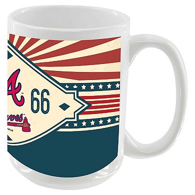 Atlanta Braves 15oz. Americana Diamond Mug
