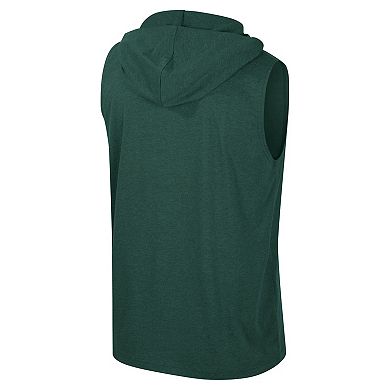 Men's Colosseum Green Michigan State Spartans Varsity Sleeveless Hoodie ...
