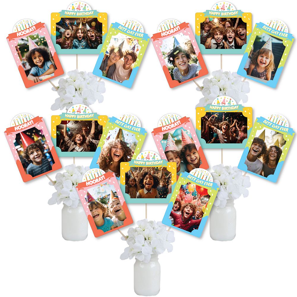 Big Dot Of Happiness Party Time - Picture Centerpiece Sticks - Photo ...