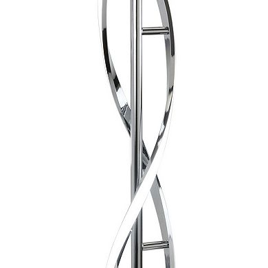 Jam 29 Inch Table Lamp, Led Light, Round Base, Accent Silver Metal Base