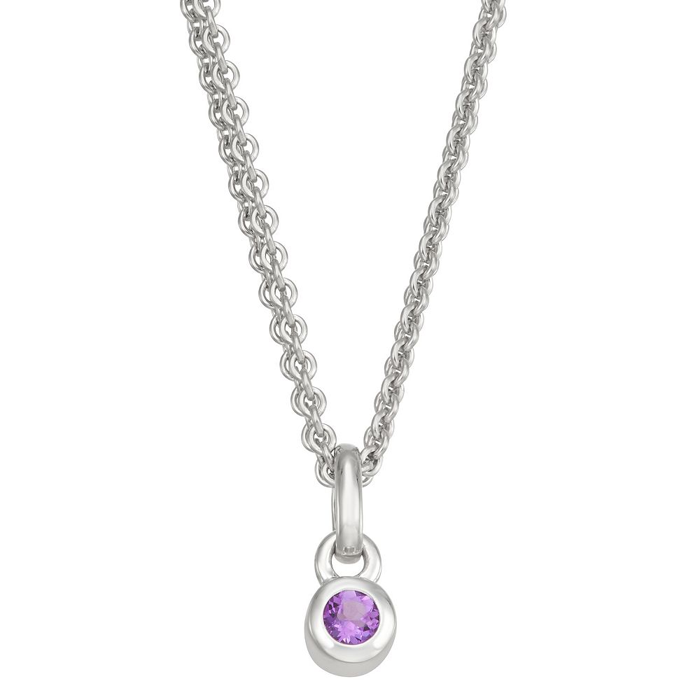 Sterling Silver Amethyst Pendant Necklace