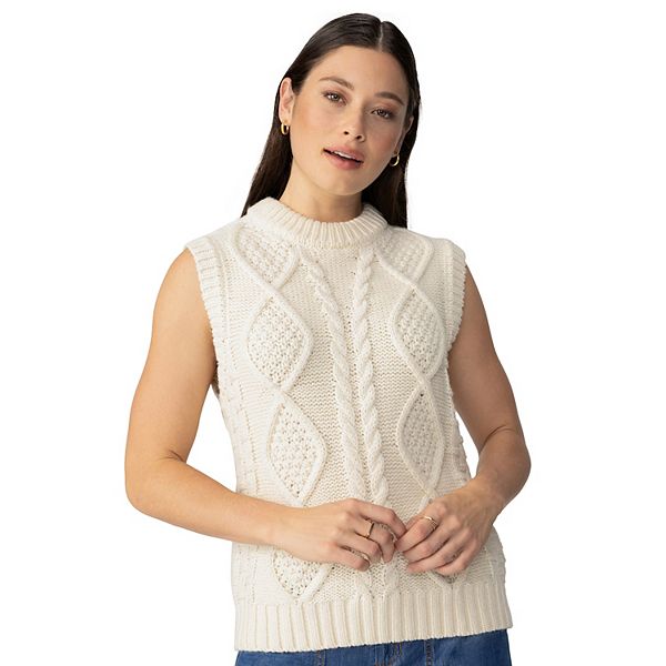 Women's Modern Supply by Sanctuary Sleeveless Cable Sweater Vest