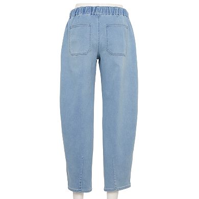Juniors' Project Indigo Knit Barrel Pants