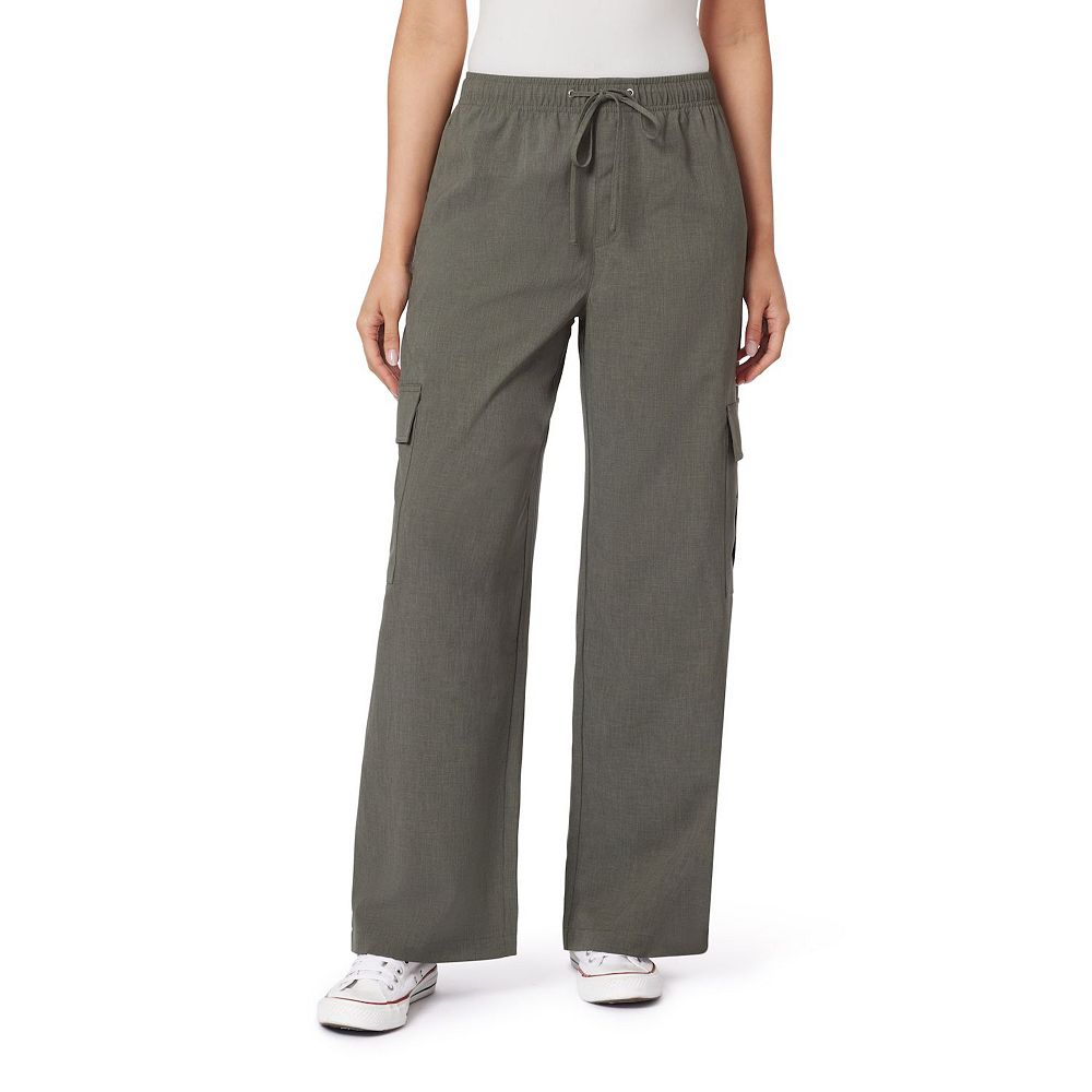 Juniors' WallFlower Flirty Curvy High Rise Cargo Trouser Pants