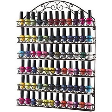 Nail Polish Wall Rack Organizer Holds up to 102 Nail Polish Bottles ...