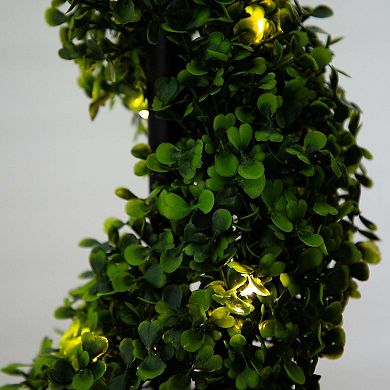 nearly natural 45-in. Indoor / Outdoor Artificial Boxwood Spiral LED ...