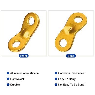 7mm Diameter 2 Hole Aluminum Tent Rope Cord Tensioner With Steel Ring