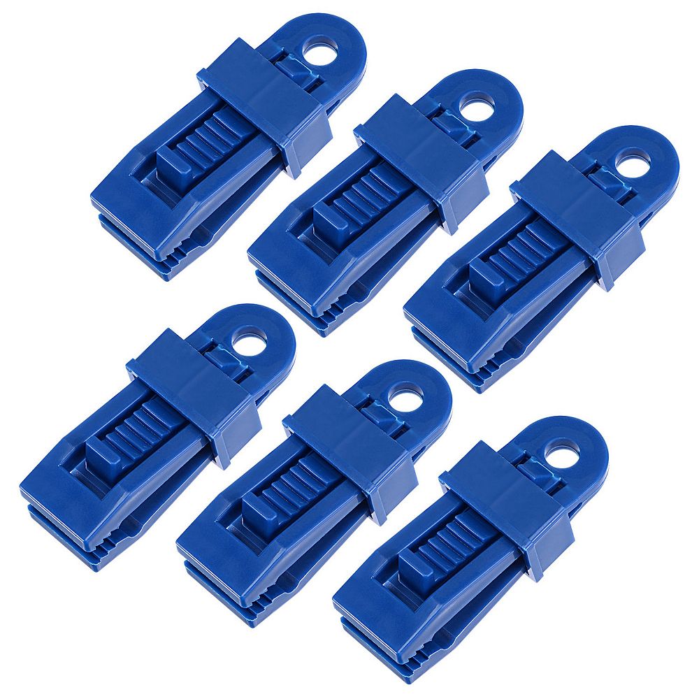 7mm Snap Tighten Sliding Lock Grip Awning Clamp Tarp Clips 6 Pack