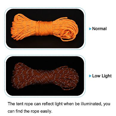 101.7ft 4mm Nylon Reflective Tent Rope Guyline Camping Cord