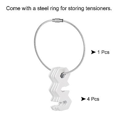 7mm Diameter 3 Hole Aluminum Tent Rope Cord Tensioner With Steel Ring