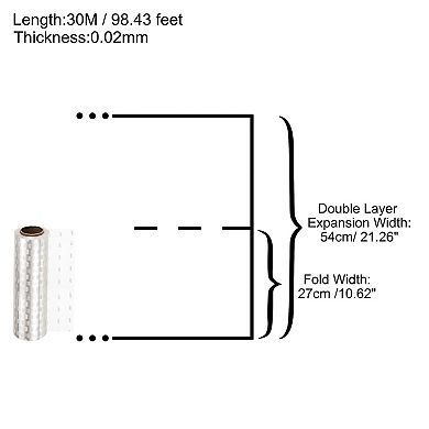 98ft X 21in Wrap Wrapper Wrapping Paper 2.5 Mil Thick White Polka Dots ...