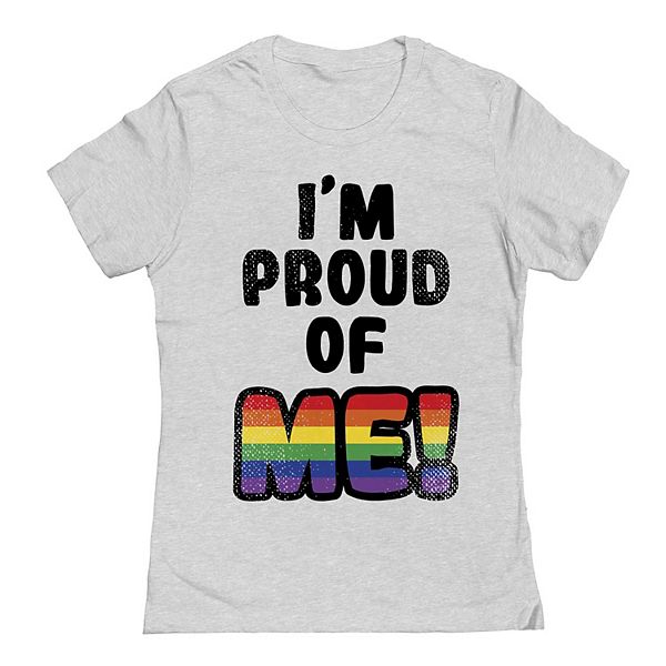 Junior's Im Proud Of Me Pride Graphic Tee