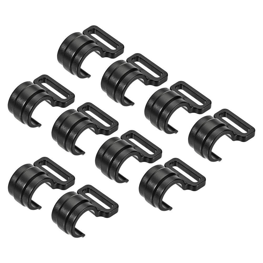 19mm Id Plastic Tent Tarp Bracket Pole Clips Fasteners For Camping 10pcs