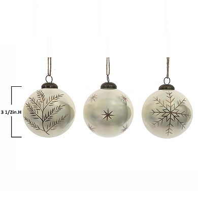 St. Nicholas Square® 3-pc. Iridescent Mercury Glass Ball Christmas ...