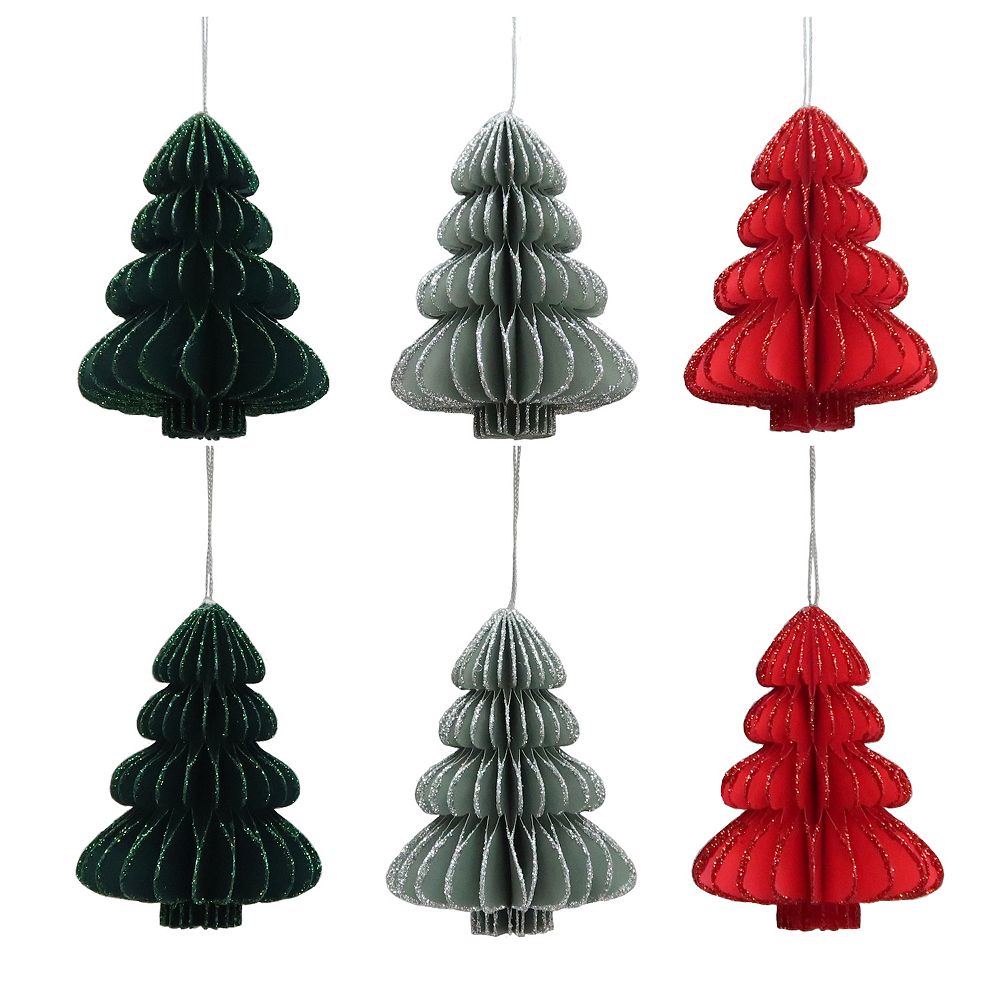 St. Nicholas Square® 6-pc. Paper Tree Christmas Ornament Set