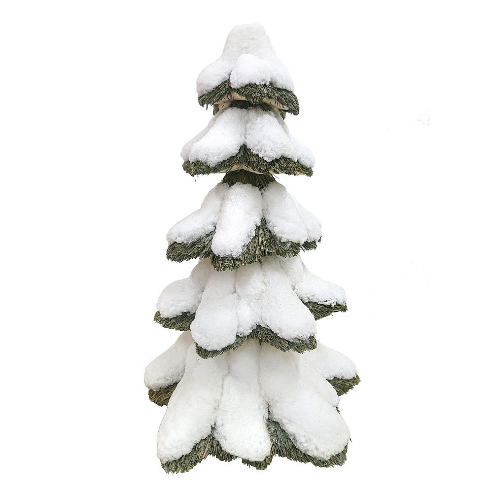 St. Nicholas Square® Sisal Snow Flocked Tree Table Decor