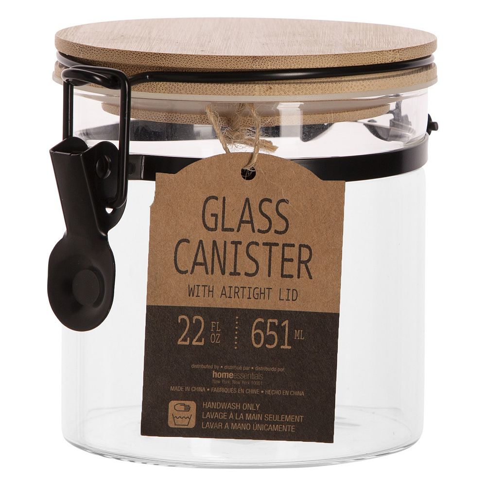 Home Essentials Bamboo Lidded Small Canister