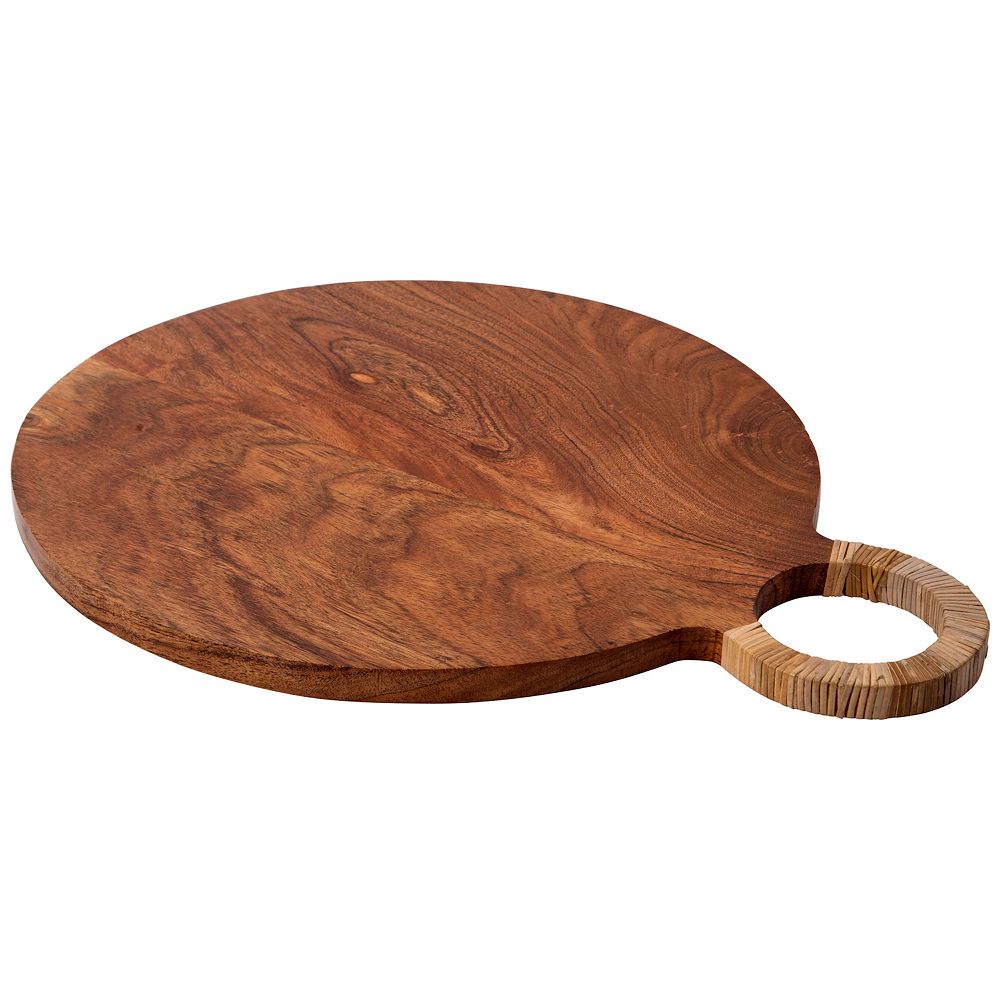 Home Essentials 12.5-in. Round Wood Cutting Board