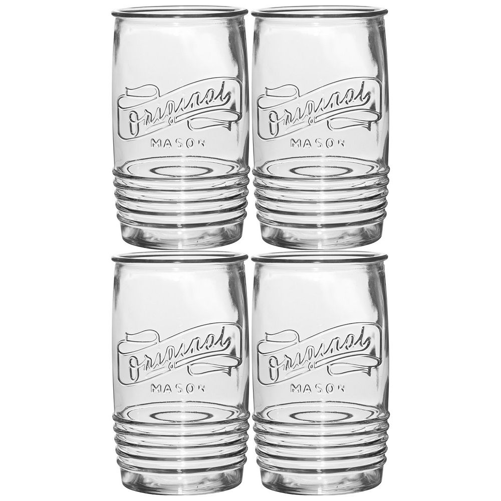 Home Essentials 4-pc. Original Mason Jar Highball Glass Set