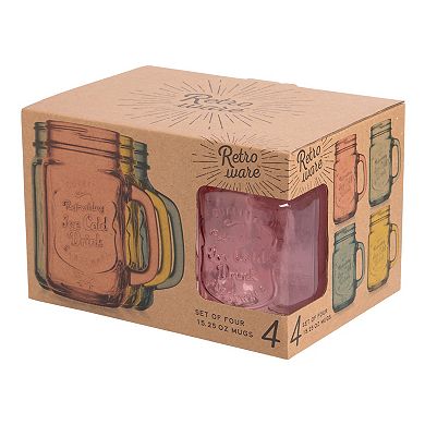 Home Essentials Retroware Colorful Mugs 4-piece Set