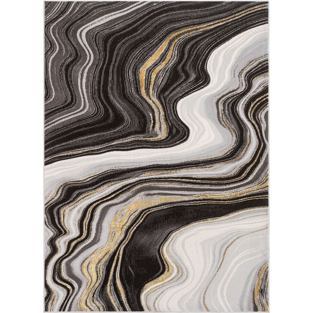 Well Woven Fairmont Warren Grey Modern Abstract Area Rug
