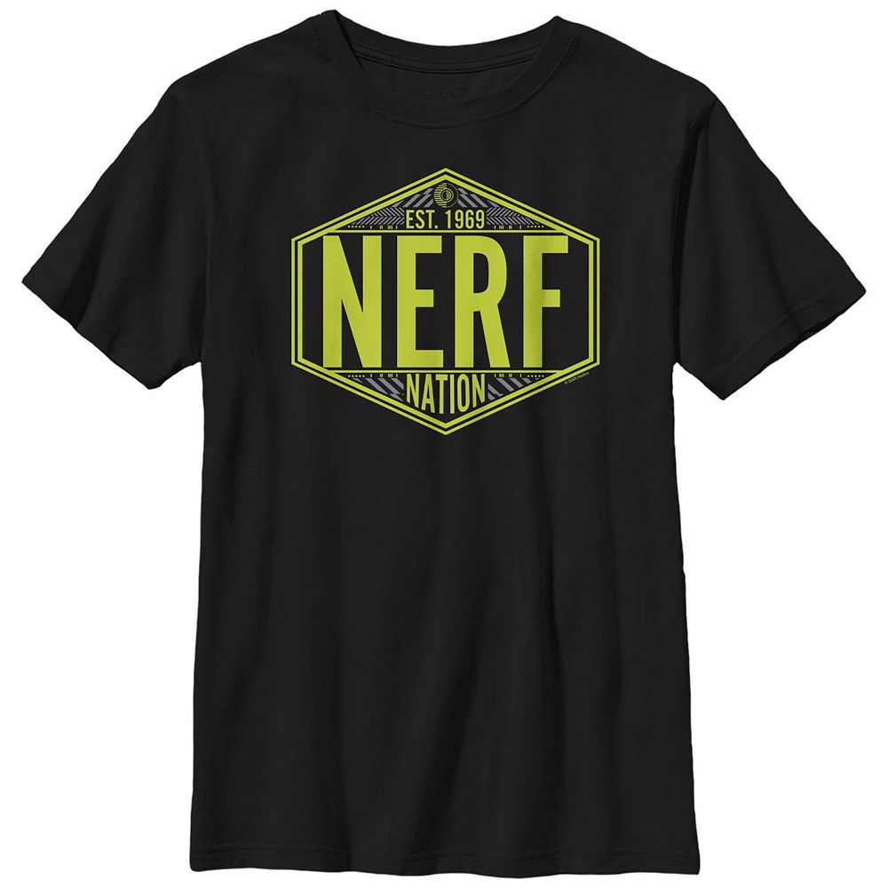 Boys 8-20 Nerf Nation Est 1969 Neon Badge Graphic Tee