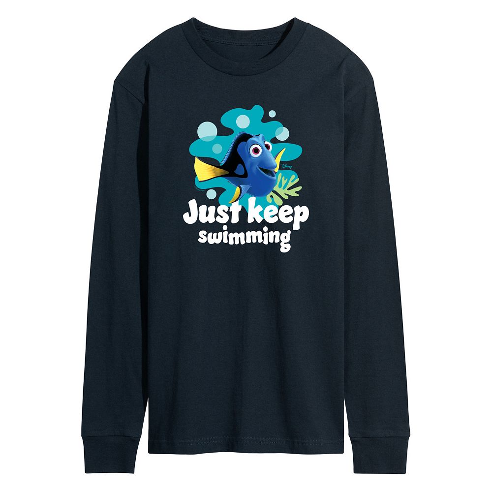 Disney / Pixar’s Finding Nemo Dory Men's Just Keep Swimming Long Sleeve ...