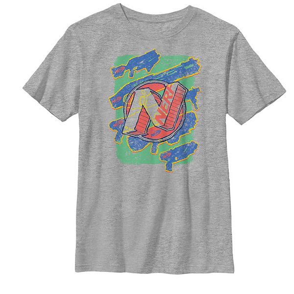 Boys Nerf Logo Blaster Scribbles Husky Graphic Tee