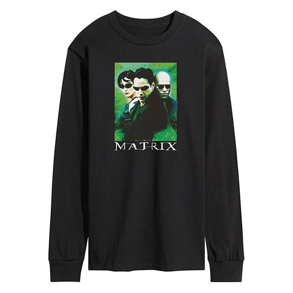 Men's Matrix Character Poses Long Sleeve Graphic Tee
