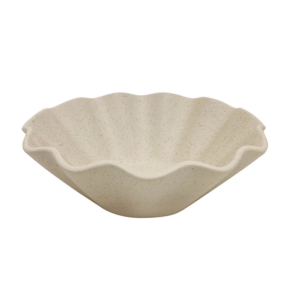 Everyday Decor Ruffle Glazed Ceramic Bowl