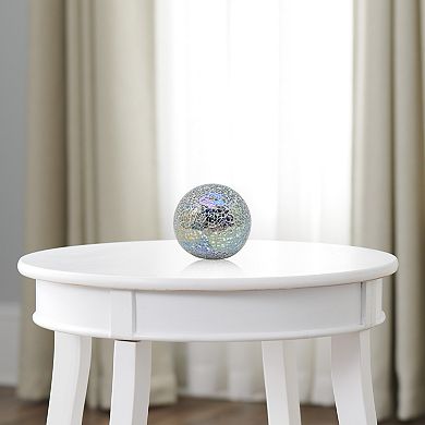 Everyday Decor Crackled Iridescent Mirrored Orb Table Decor