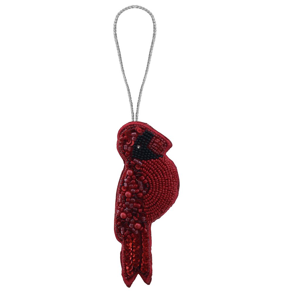St. Nicholas Square® Plush Beaded Cardinal Christmas Ornament