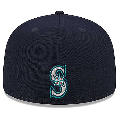 Men's New Era Navy Seattle Mariners Game Day Overlap 59FIFTY Fitted Hat