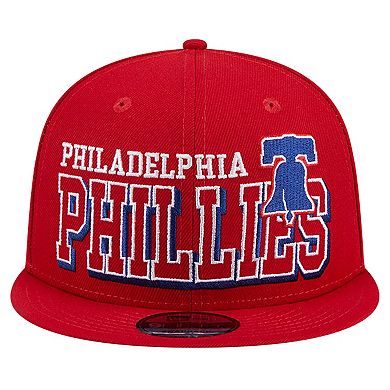 Men's New Era Red Philadelphia Phillies Game Day Bold 9FIFTY Snapback Hat